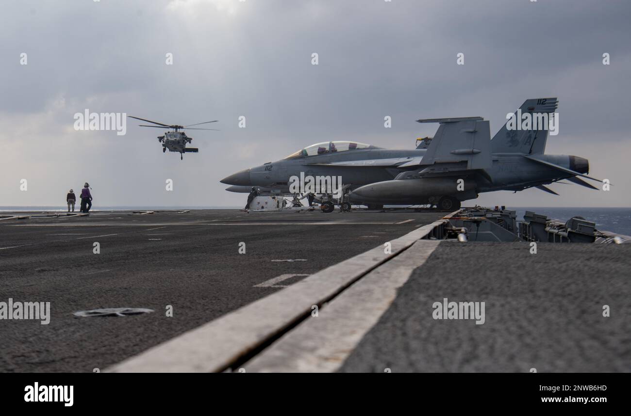 230103-N-DU622-1230 PHILIPPINE SEA (Jan. 3, 2023) An MH-60R Sea Hawk ...