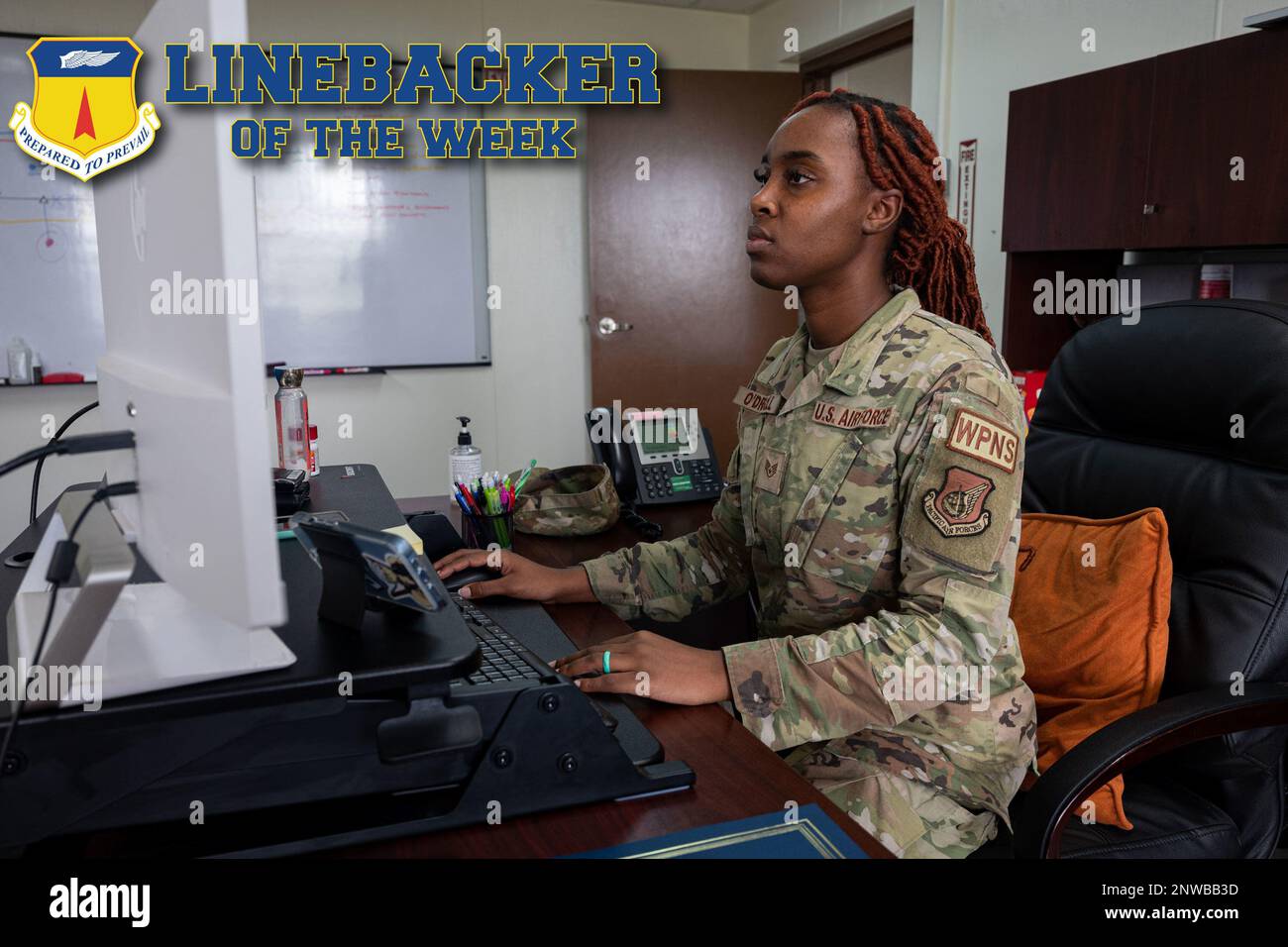 U.S. Air Force Quinteria O’Driscoll, a command support staff member ...