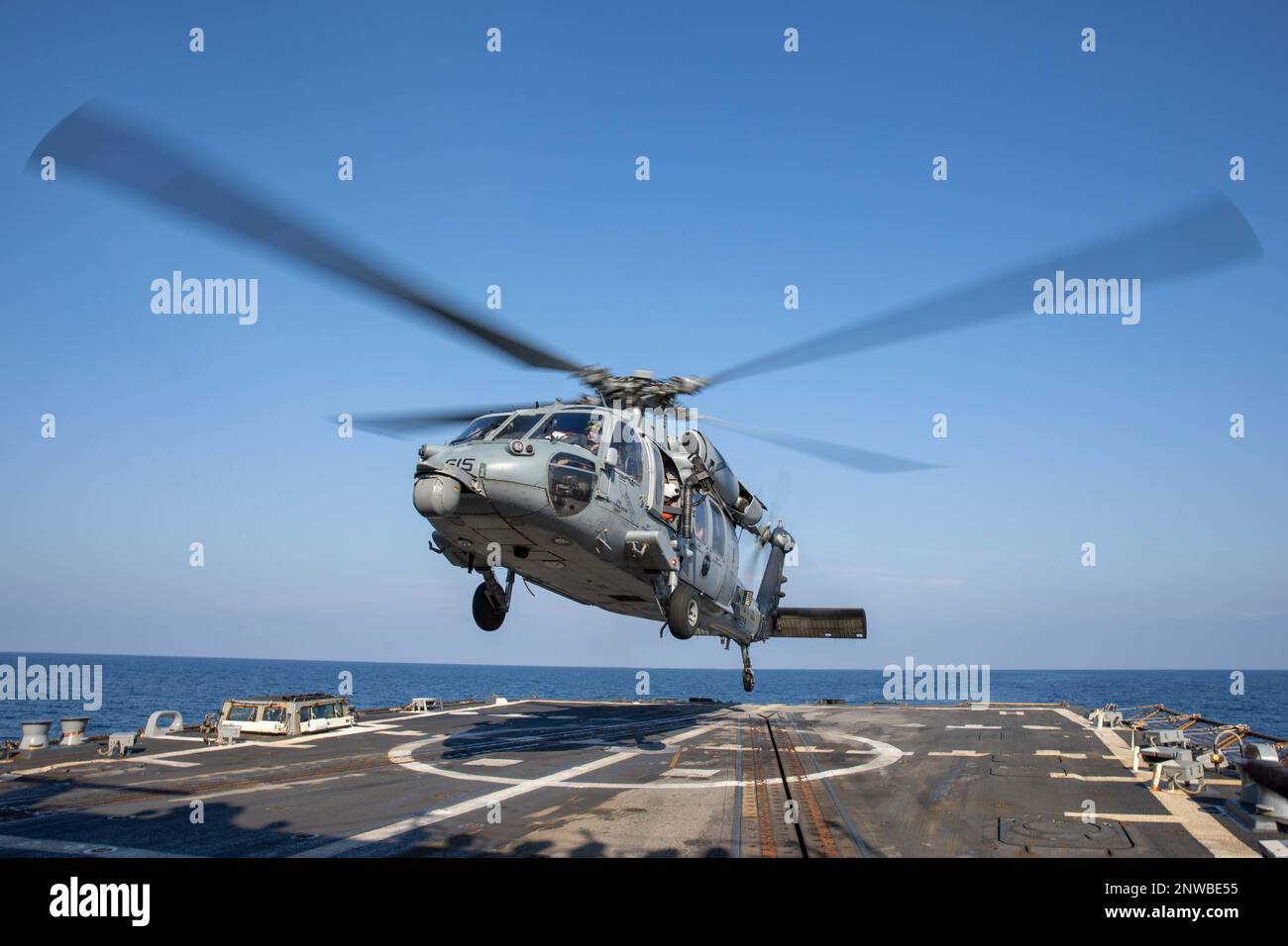 230219-N-EH998-1021 MEDITERRANEAN SEA (Feb. 18, 2023) An MH-60S ...
