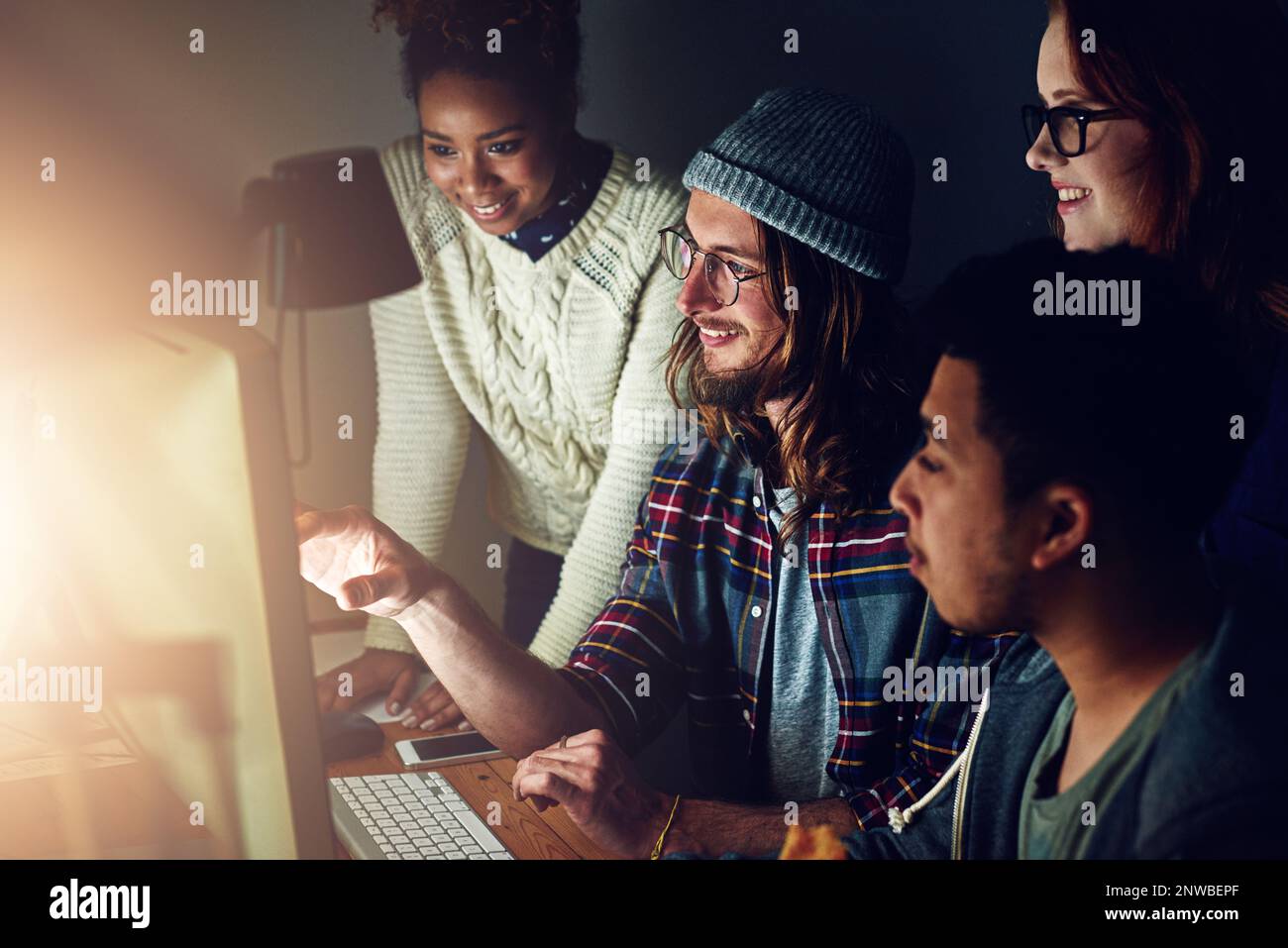 Computer, diversity teamwork or night team programming ERP software ... Computer, diversity teamwork or night team programming ERP software ...