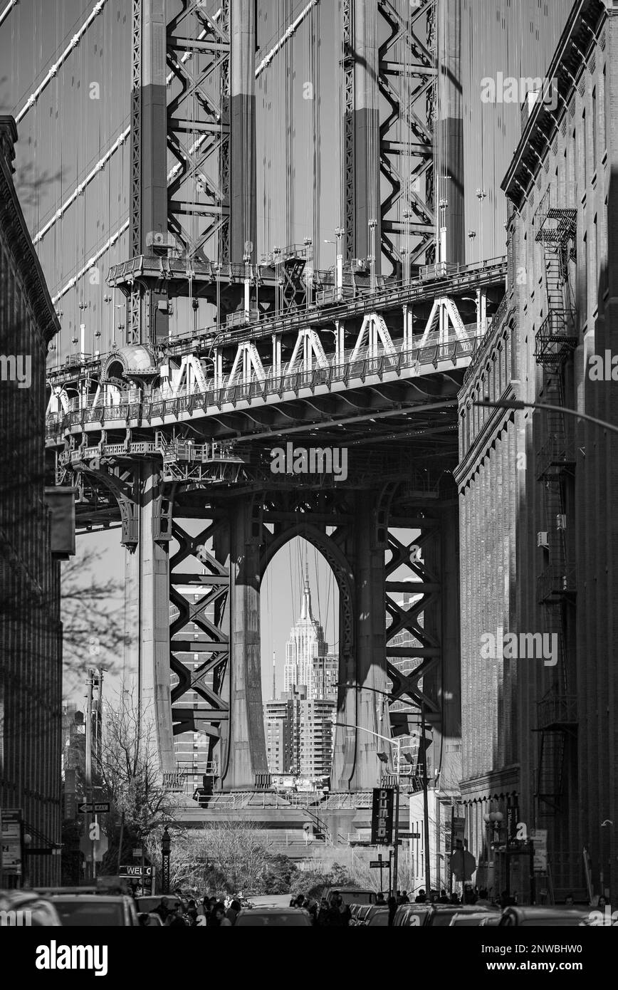 Manhattan Bridge viewpoint from Dumbo - travel photography Stock Photo ...