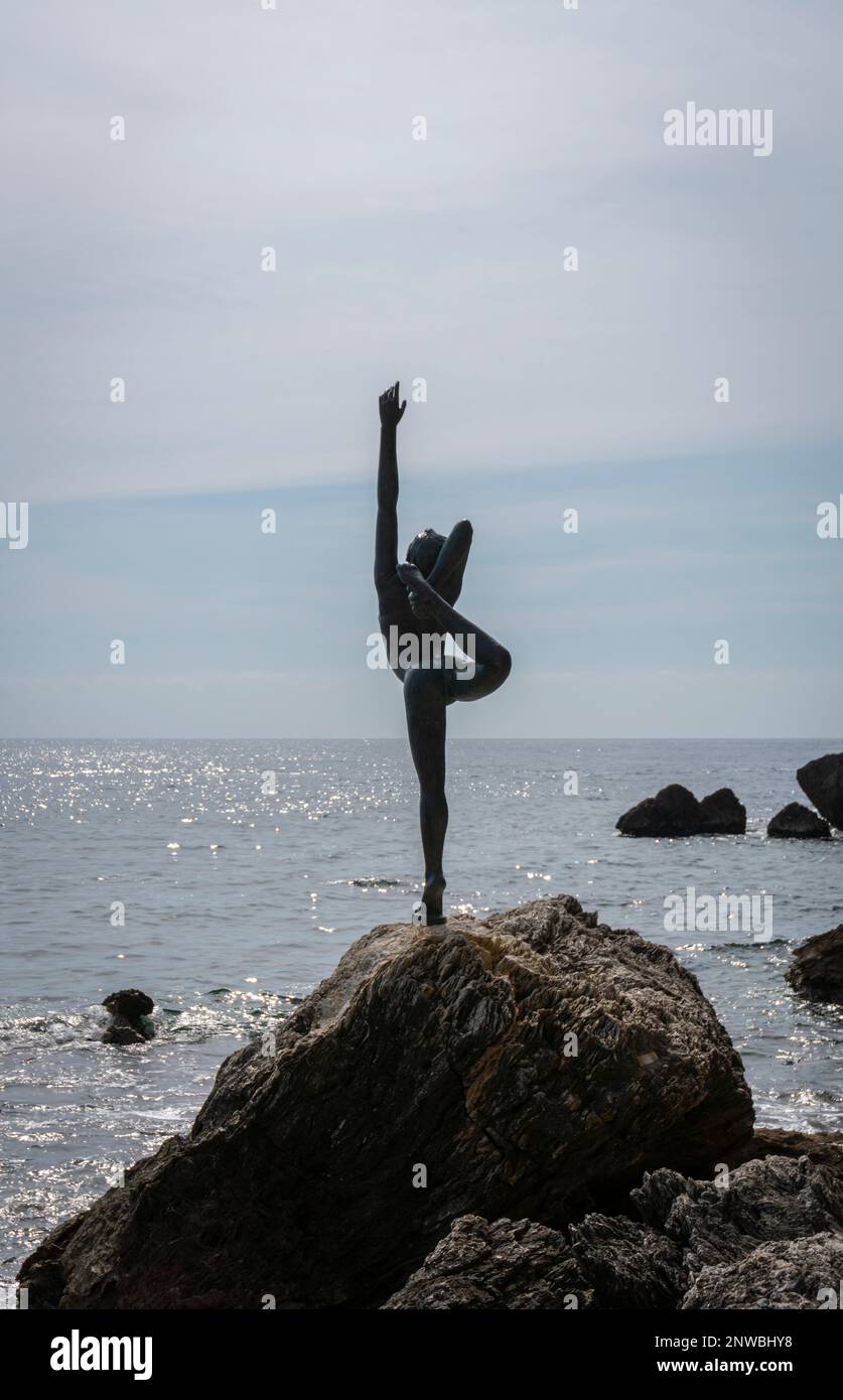 sculpture Ballerina Dancer of Budva by artist Gradimir Alexits, in the ...