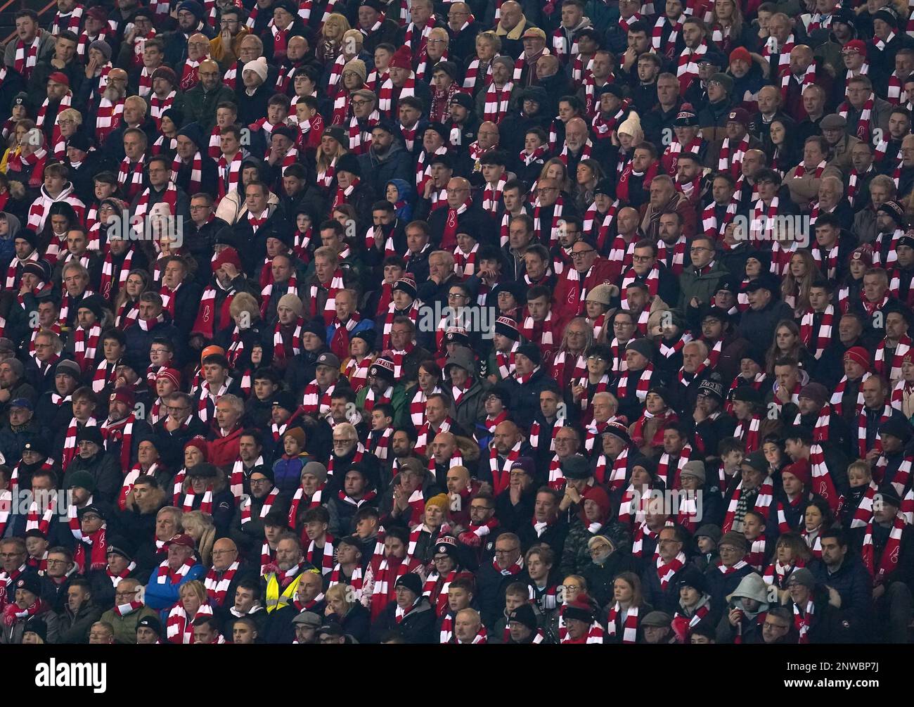 Bristol City fans in the stands during the Emirates FA Cup fifth round ...