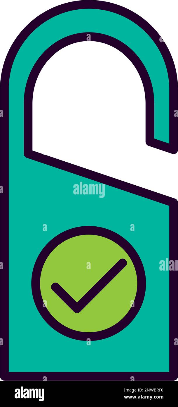 door sign with check mark Stock Vector Image & Art - Alamy