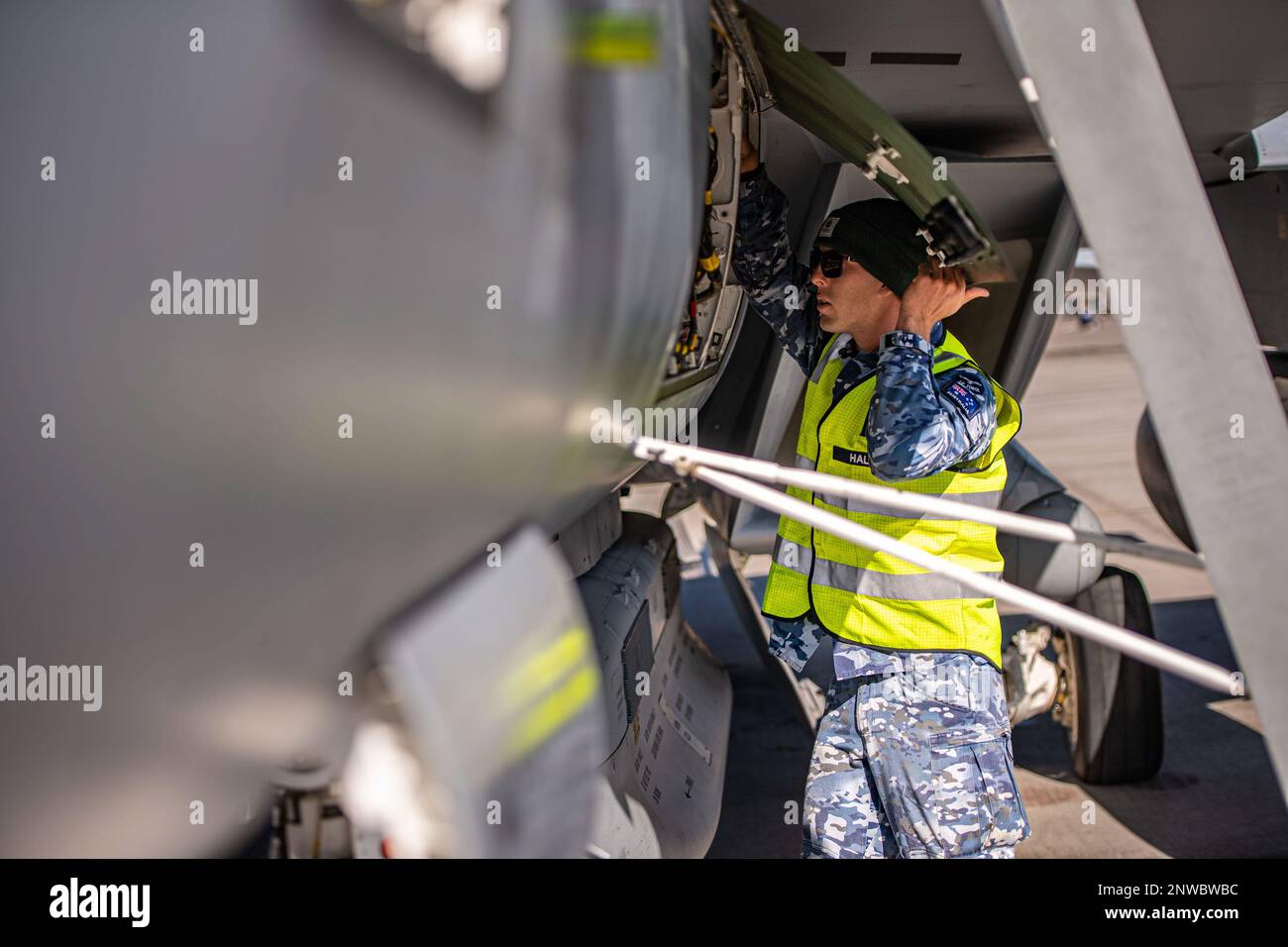 Leading Aircraftman Luke Hall, Armament Technician, No. 6 Squadron ...