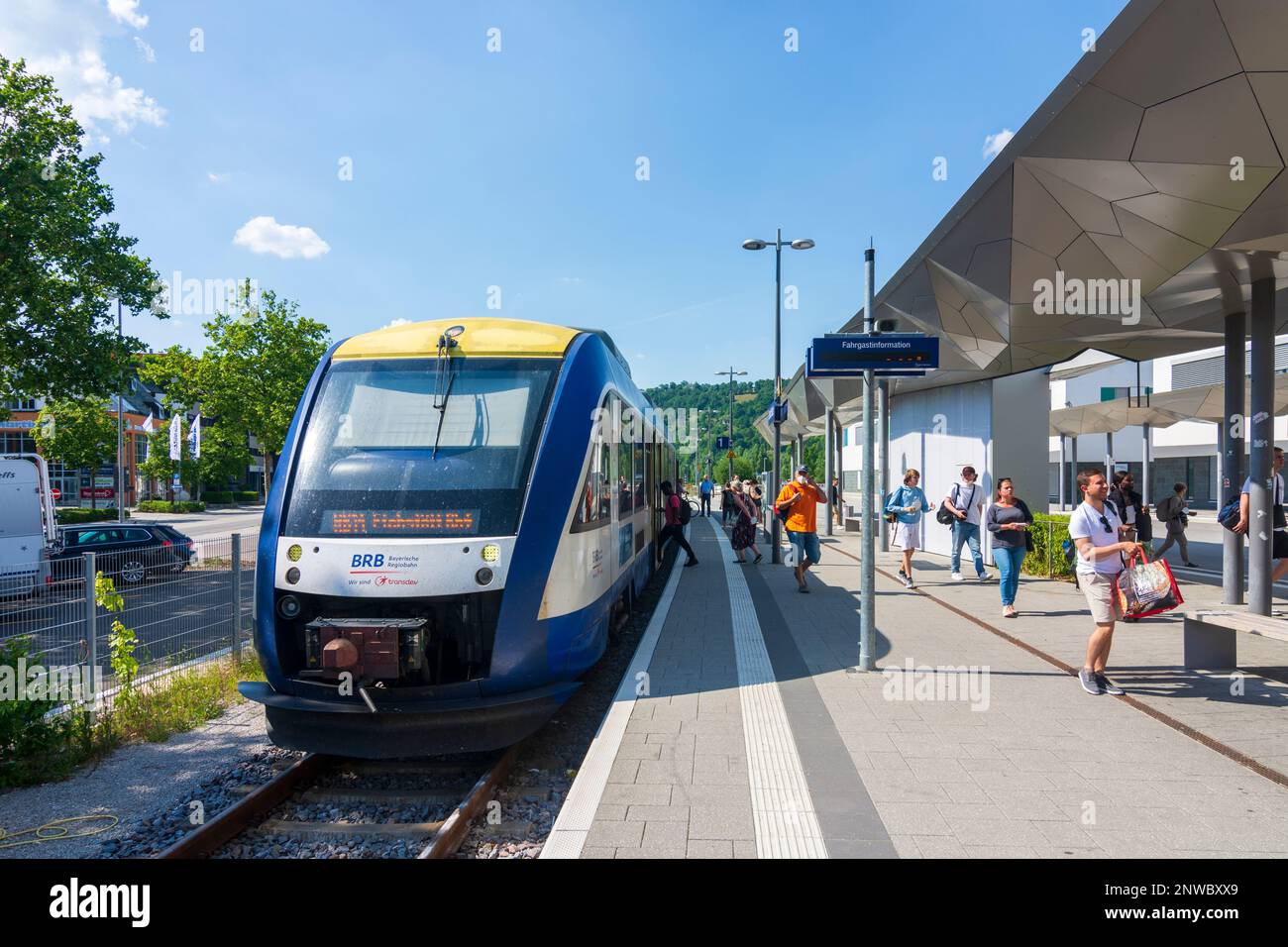 Eichstätt: Eichstätt Stadt railway station, local train of Bayerische ...