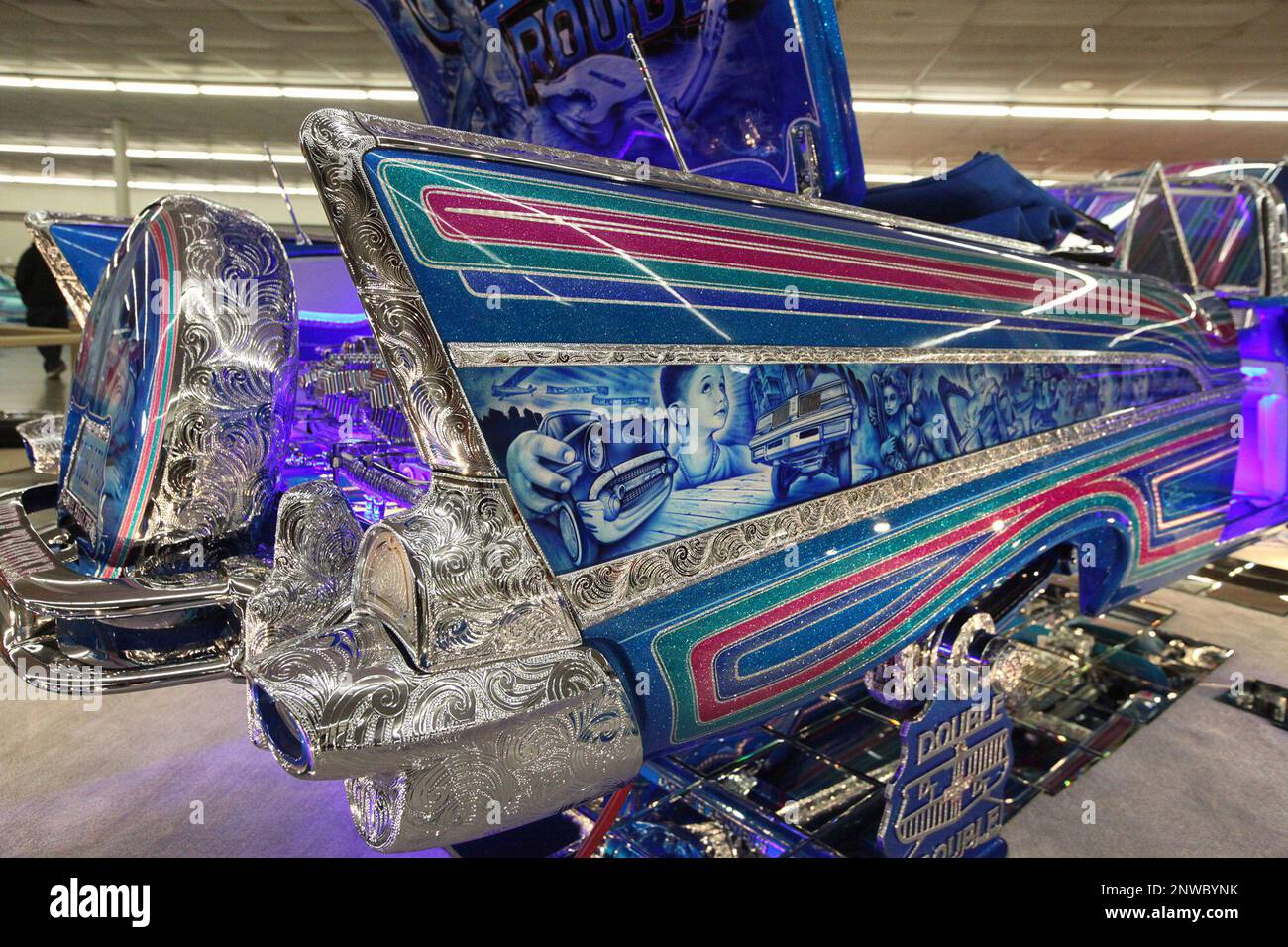Bobby Garza's 57 Chevy Bel Air 2018 Lowrider of the Year named "Double ...
