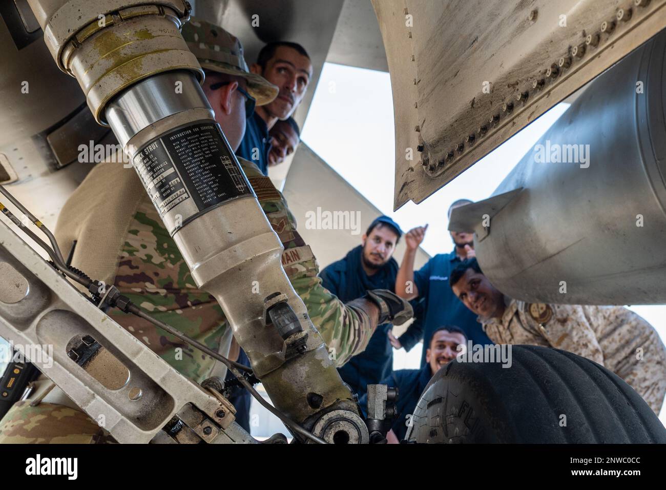 U.S. Air Force Senior Airman Zachary Main with the 378th Expeditionary ...