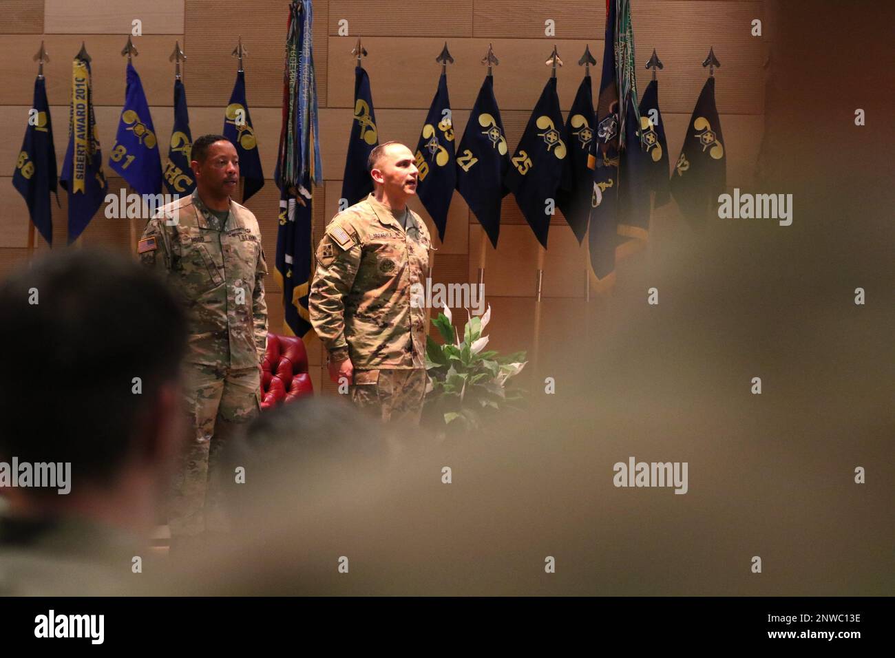 Brig. Gen. Daryl O. Hood (left), the commanding general of the 20th Chemical, Biological ...