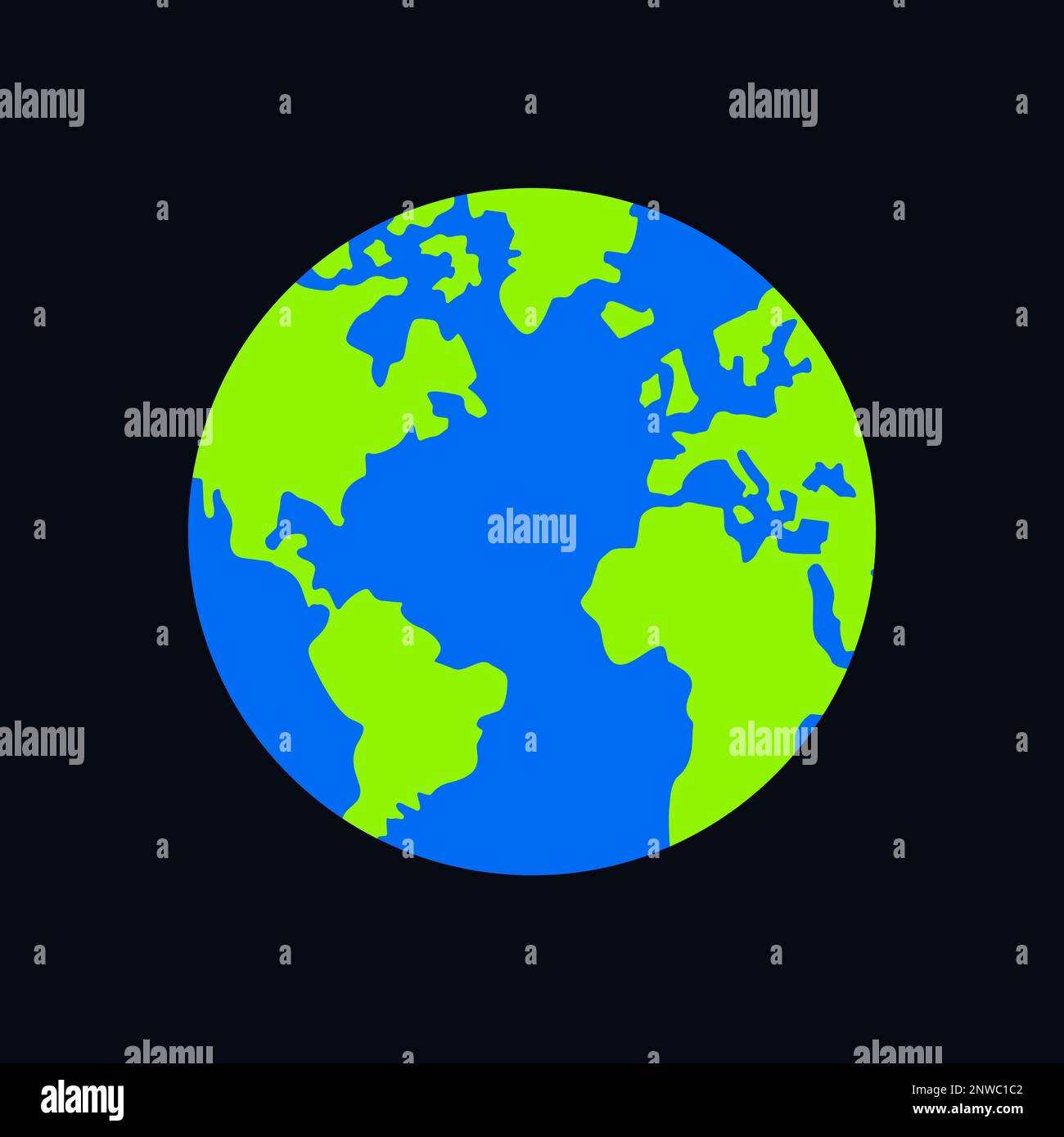 Flat Globe World Map Isolated Vector Illustration Stock Vector Image ... Flat Globe World Map Isolated Vector Illustration Stock Vector Image ...
