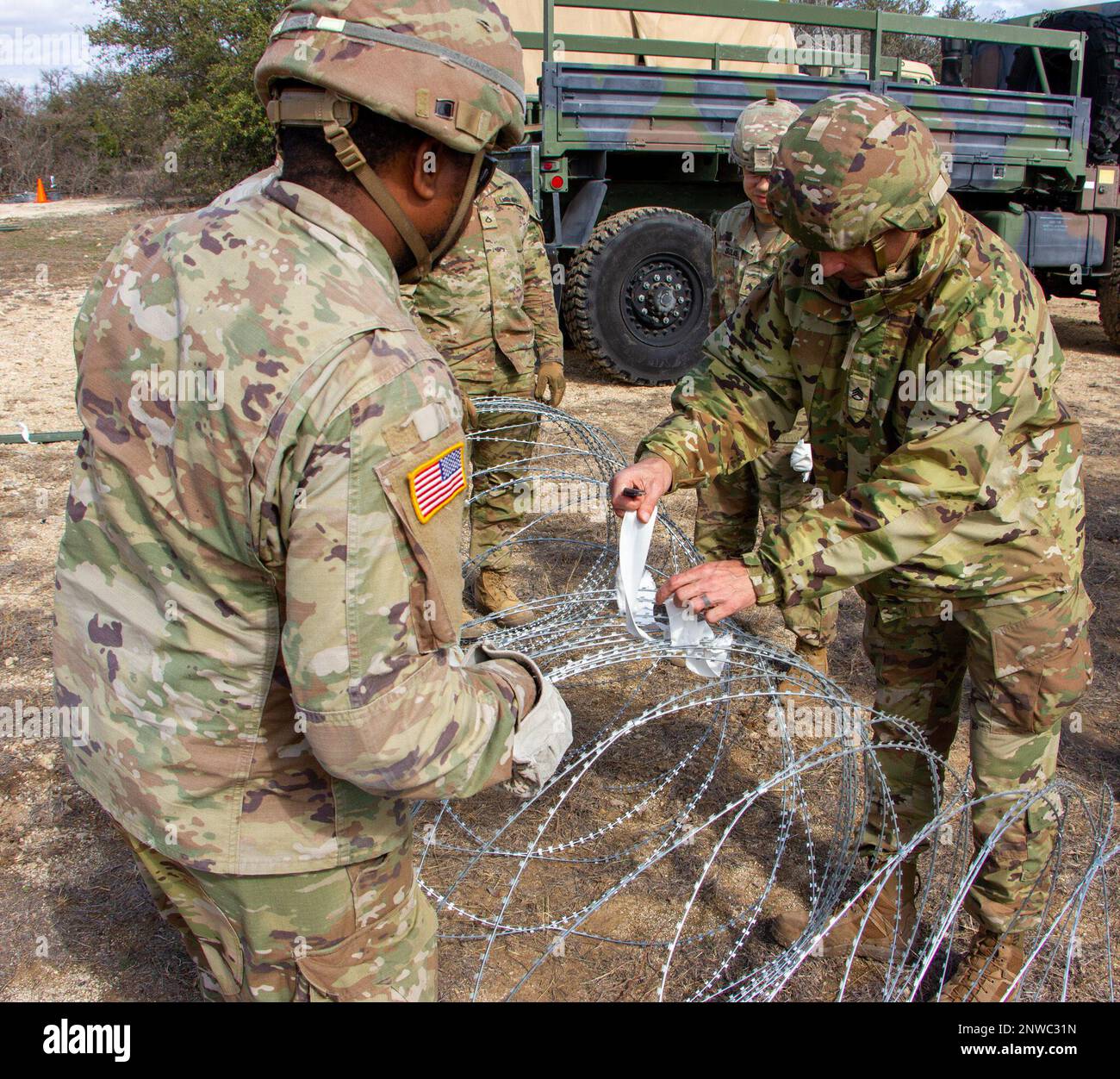 1st Cavalry Division Troopers prepare to move command nodes from one ...