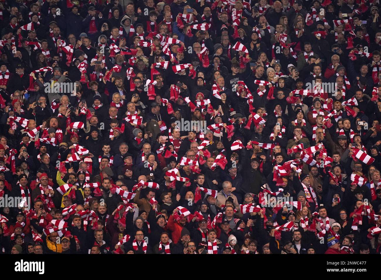 Bristol City fans in the stands during the Emirates FA Cup fifth round ...
