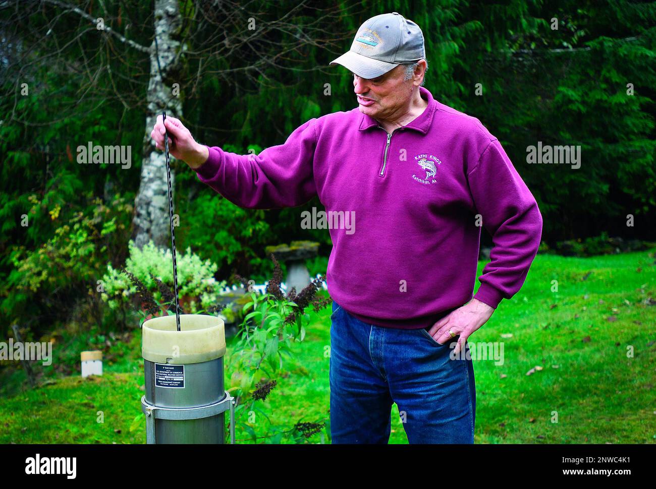 This Nov. 2, 2018, photo shows Bill Hopkins taking a reading from a ...