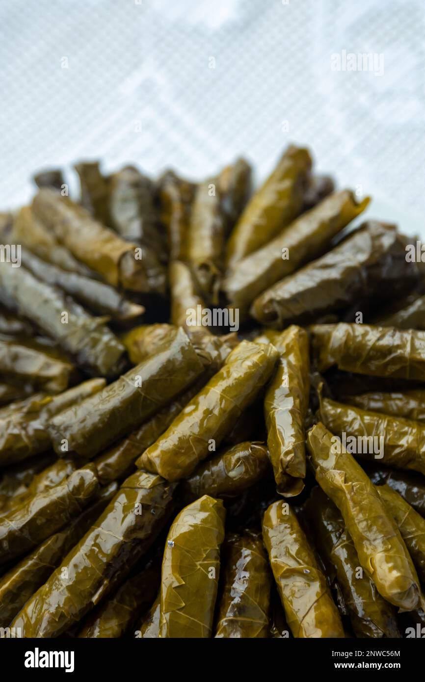 Traditional delicious Turkish foods , stuffed leaves ,traditional ...