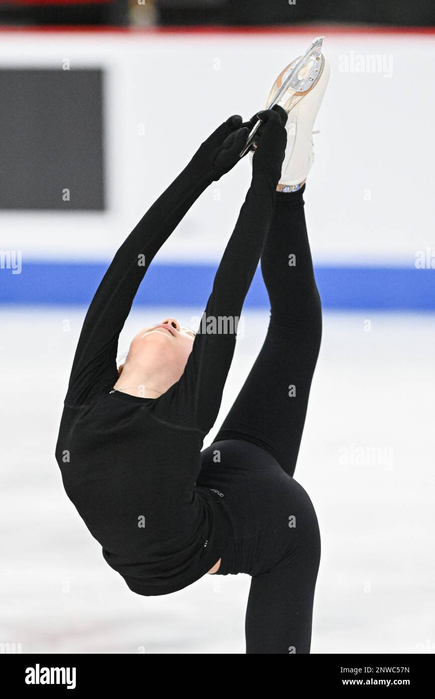 Jia SHIN (KOR), during Ladies Practice, at the ISU World Junior Figure ...
