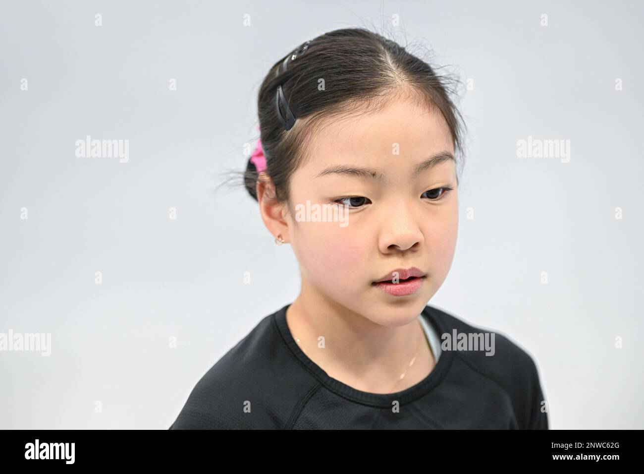 Minsol KWON (KOR), during Ladies Practice, at the ISU World Junior ...