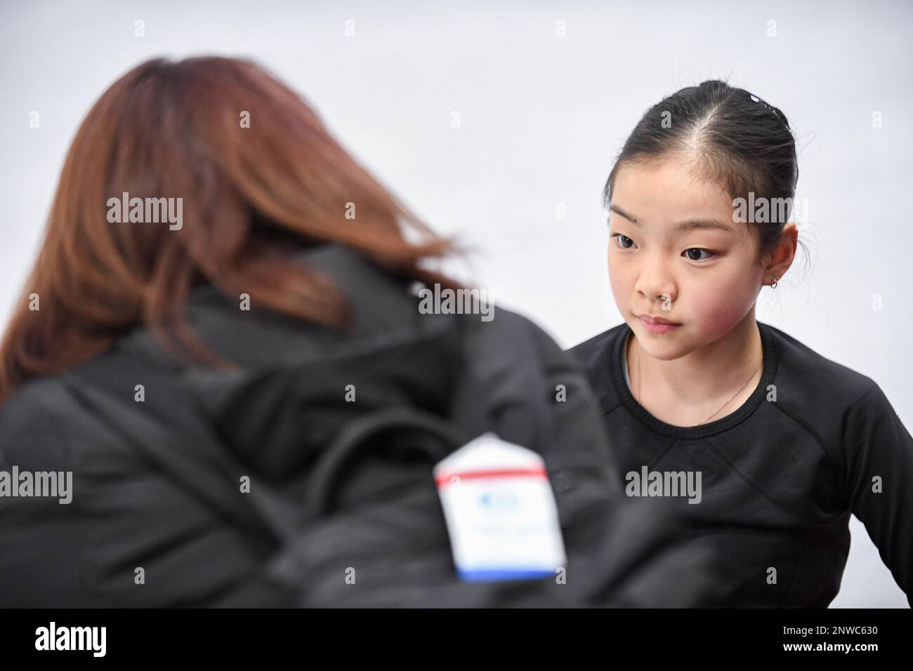 Minsol KWON (KOR), during Ladies Practice, at the ISU World Junior ...
