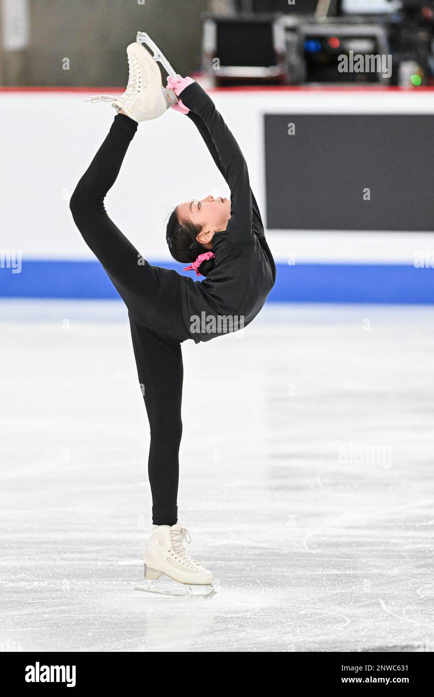 Minsol KWON (KOR), during Ladies Practice, at the ISU World Junior ...