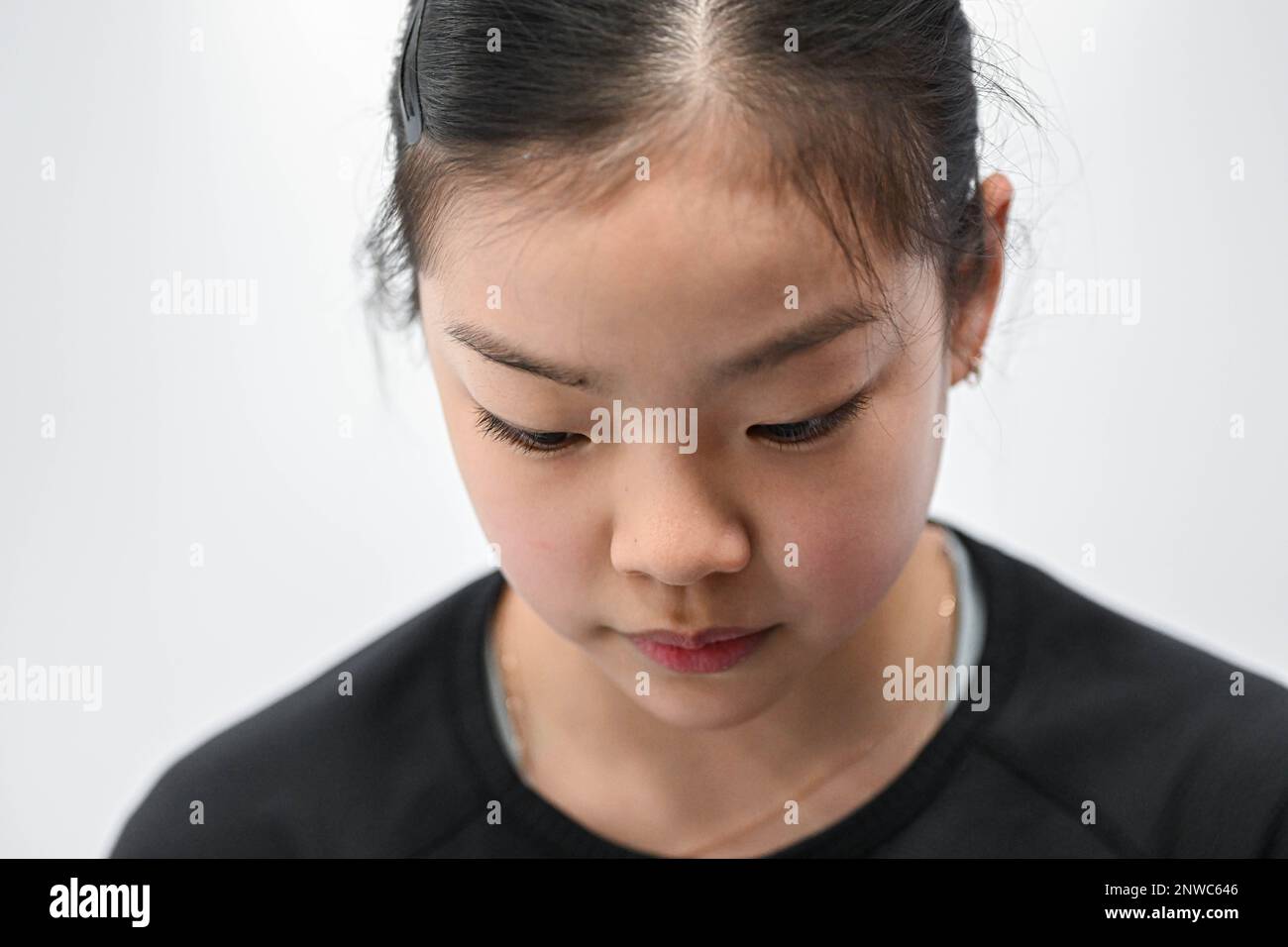 Minsol KWON (KOR), during Ladies Practice, at the ISU World Junior Figure Skating Championships ...