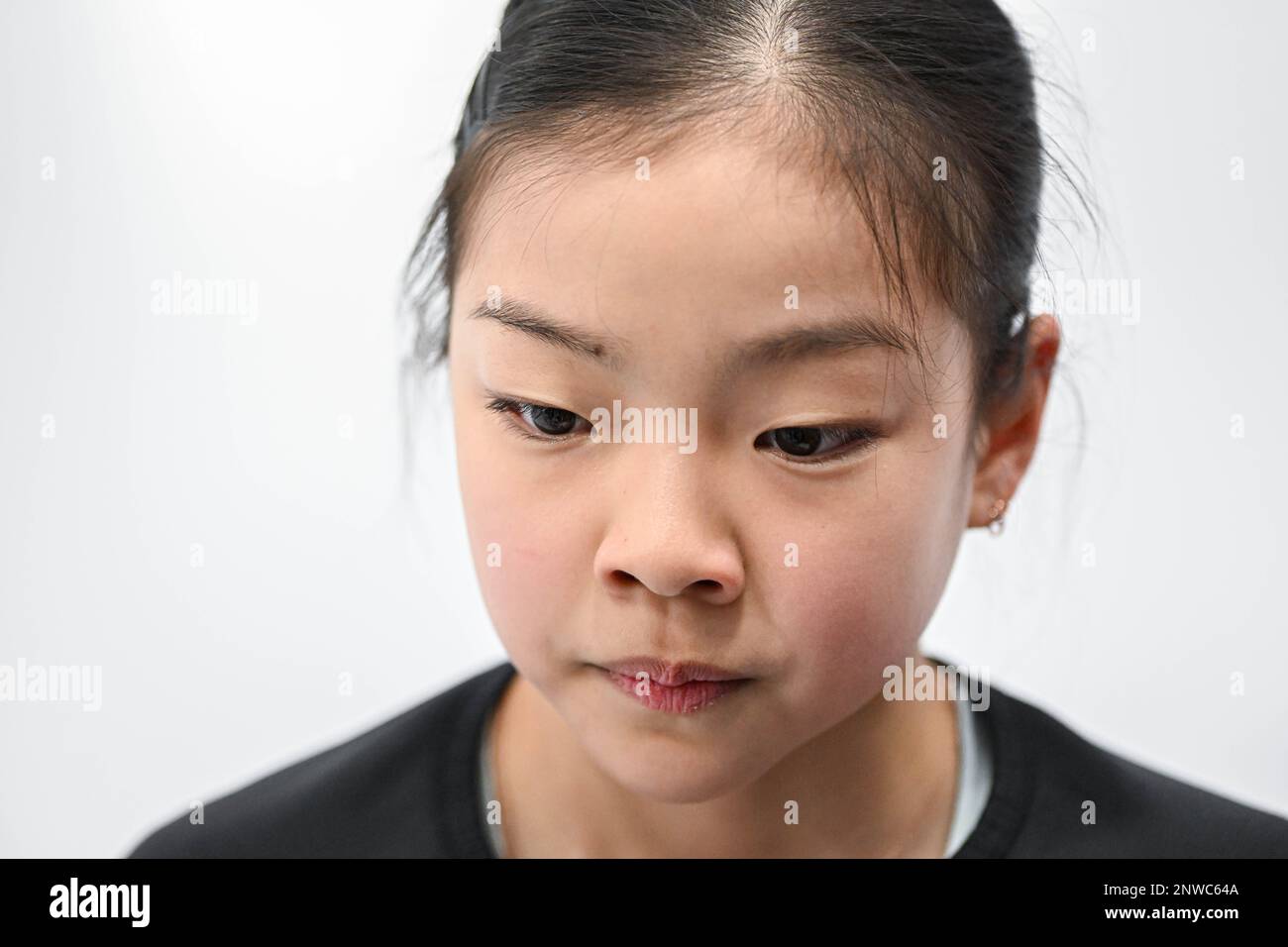 Minsol KWON (KOR), during Ladies Practice, at the ISU World Junior ...