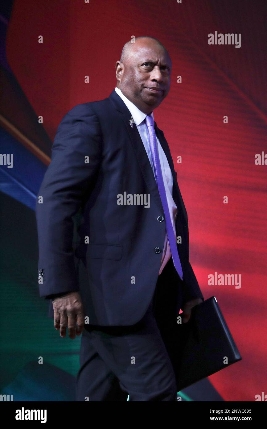 APEC CEO Summit chairman Isikeli Taureka arrives for welcome remarks ...