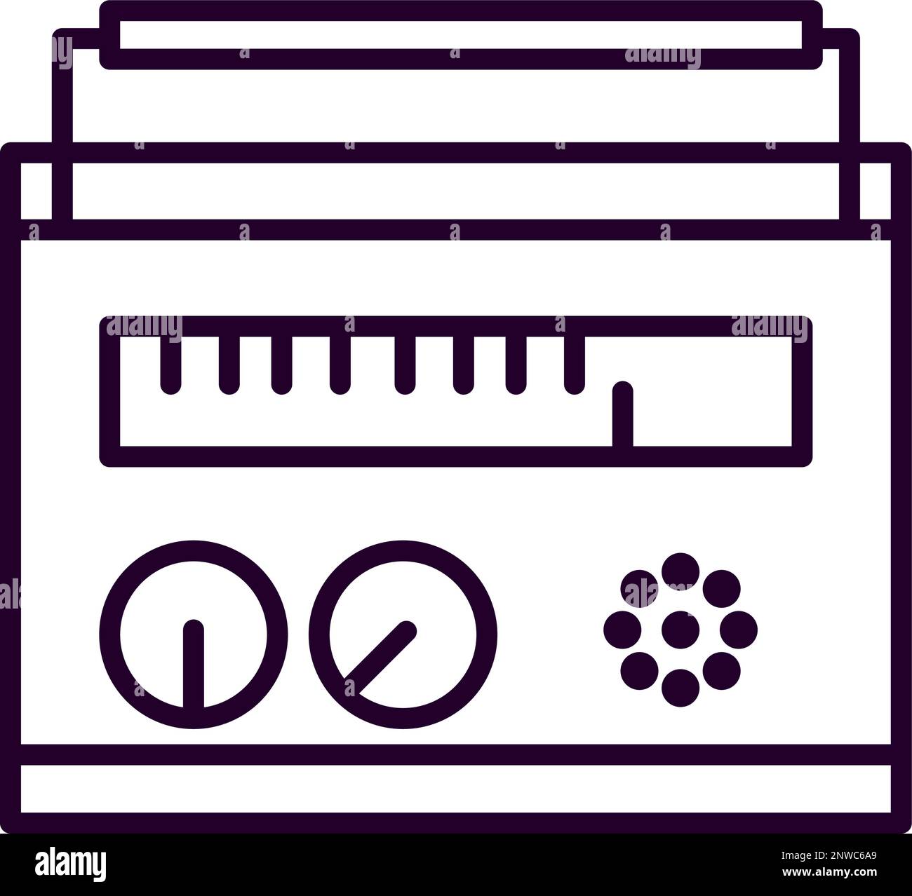 Retro radio icon linear Stock Vector Images - Alamy