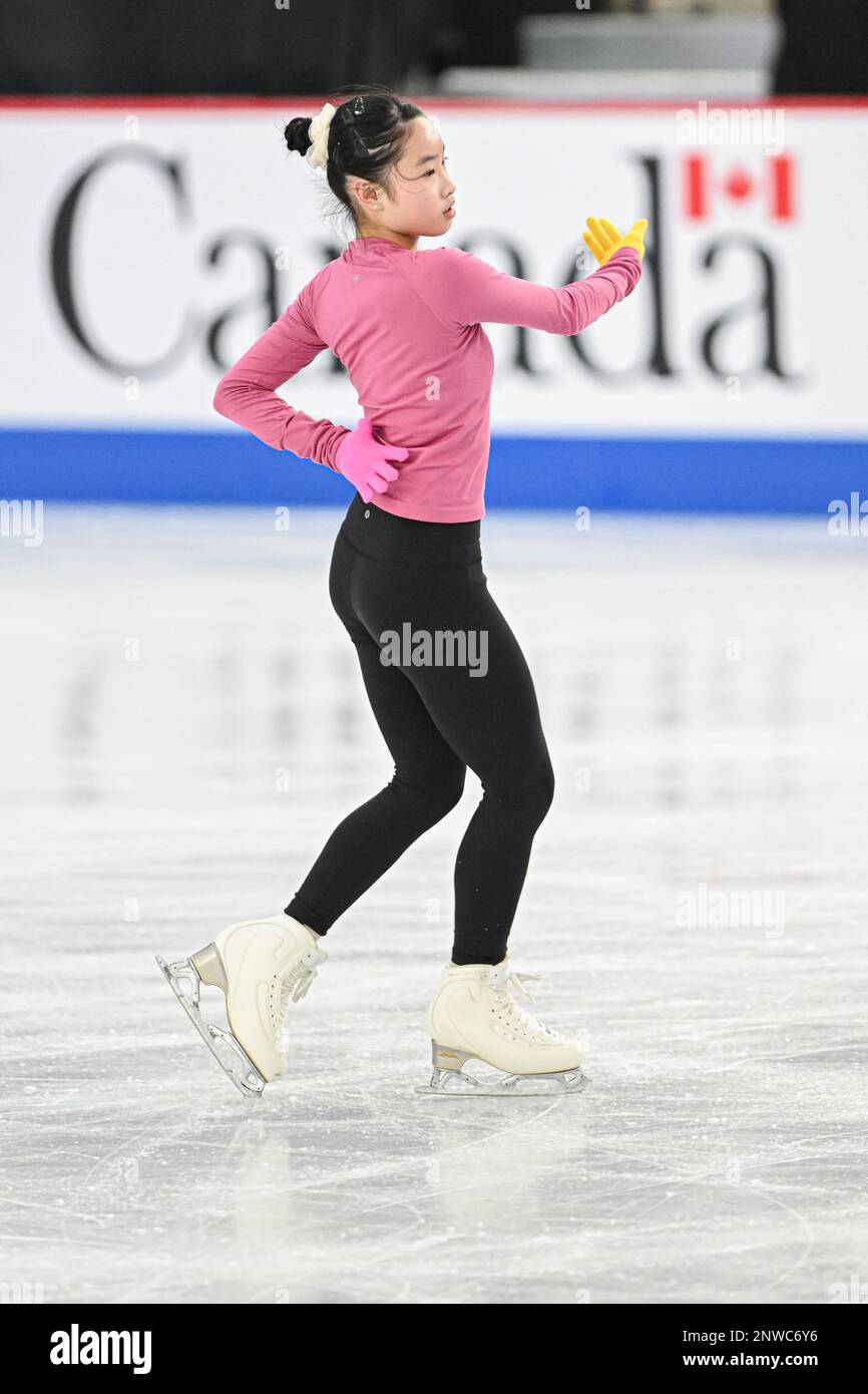 Tsz Ching CHAN (HKG), during Ladies Practice, at the ISU World Junior ...