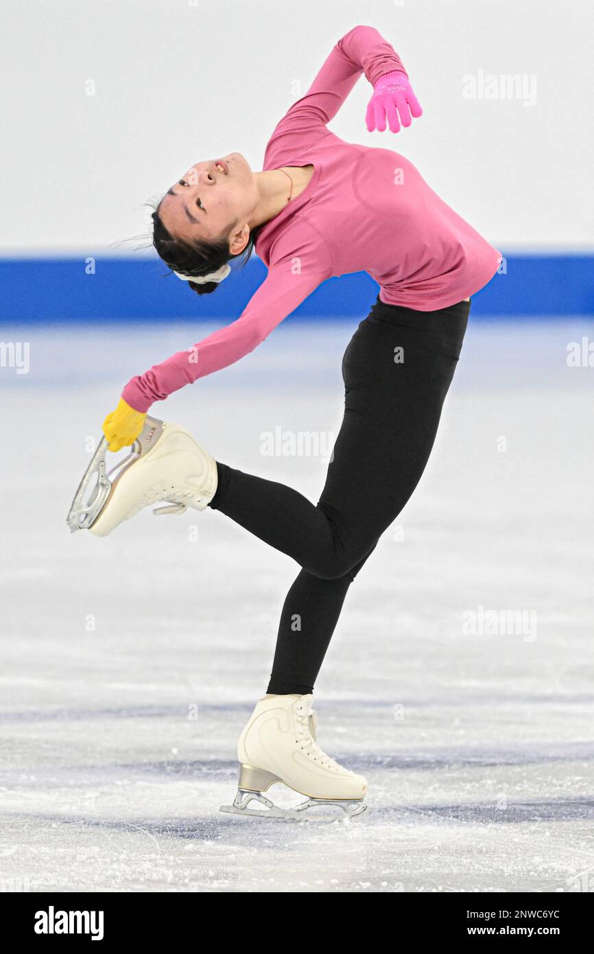 Tsz Ching CHAN (HKG), during Ladies Practice, at the ISU World Junior ...