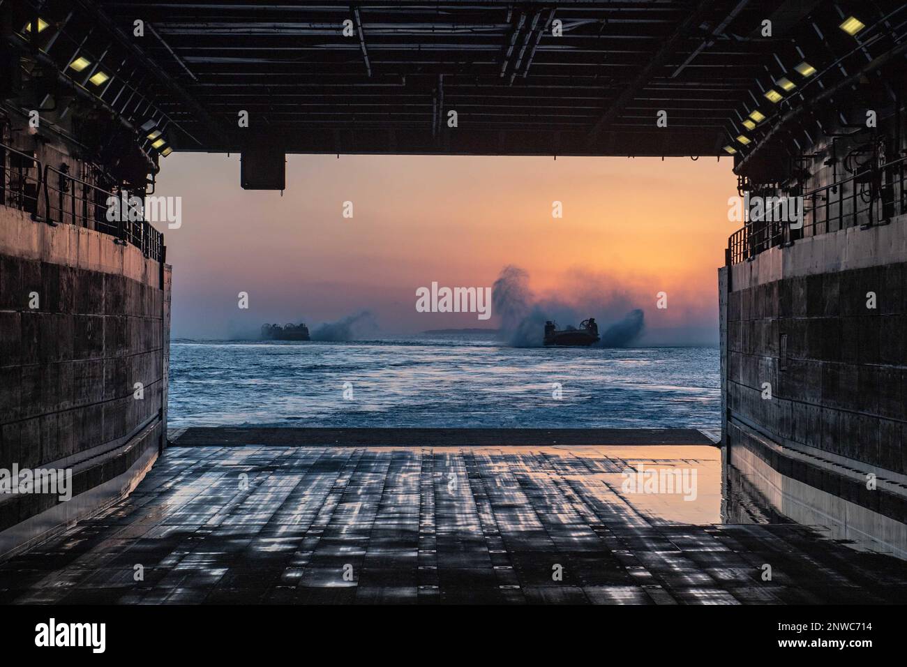 PHILIPPINE SEA (Jan. 31, 2023) - Two landing craft air cushion’s (LCAC ...