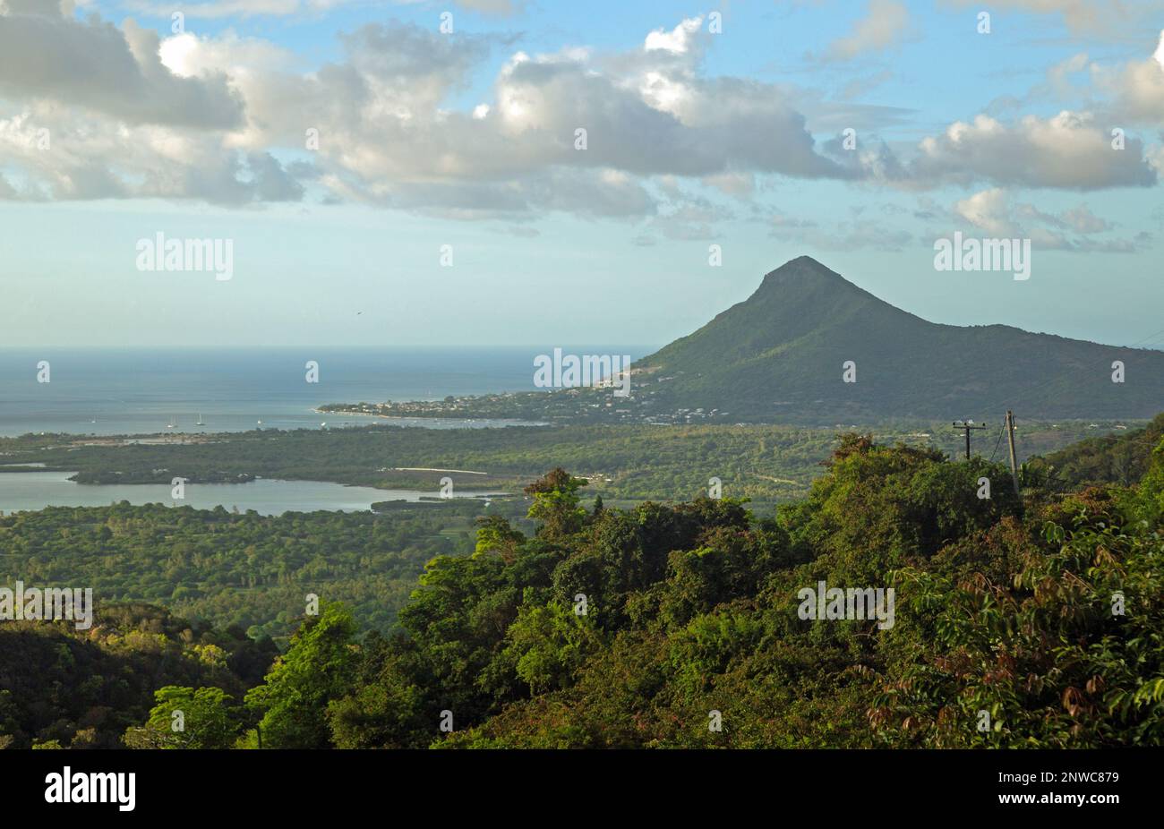 South Mauritius, Africa, February 2023, a beautiful mountainous ...