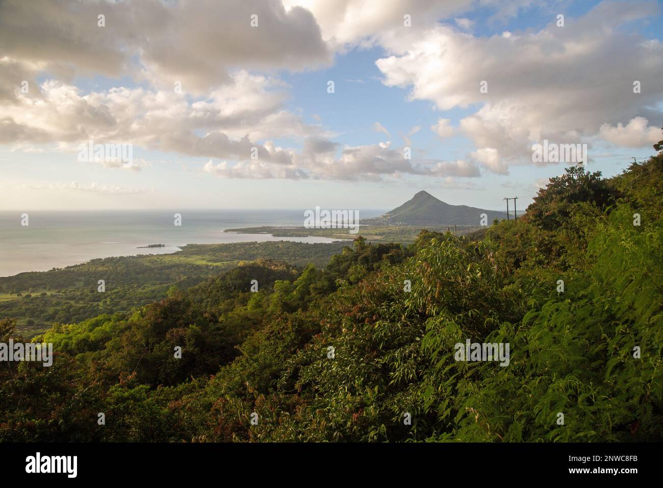 South Mauritius, Africa, February 2023, a beautiful mountainous ...