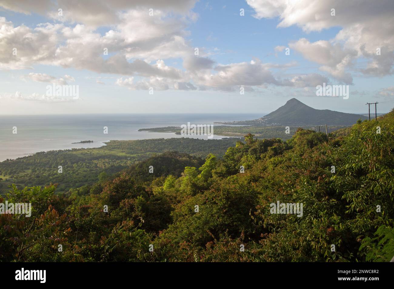 South Mauritius, Africa, February 2023, a beautiful mountainous ...