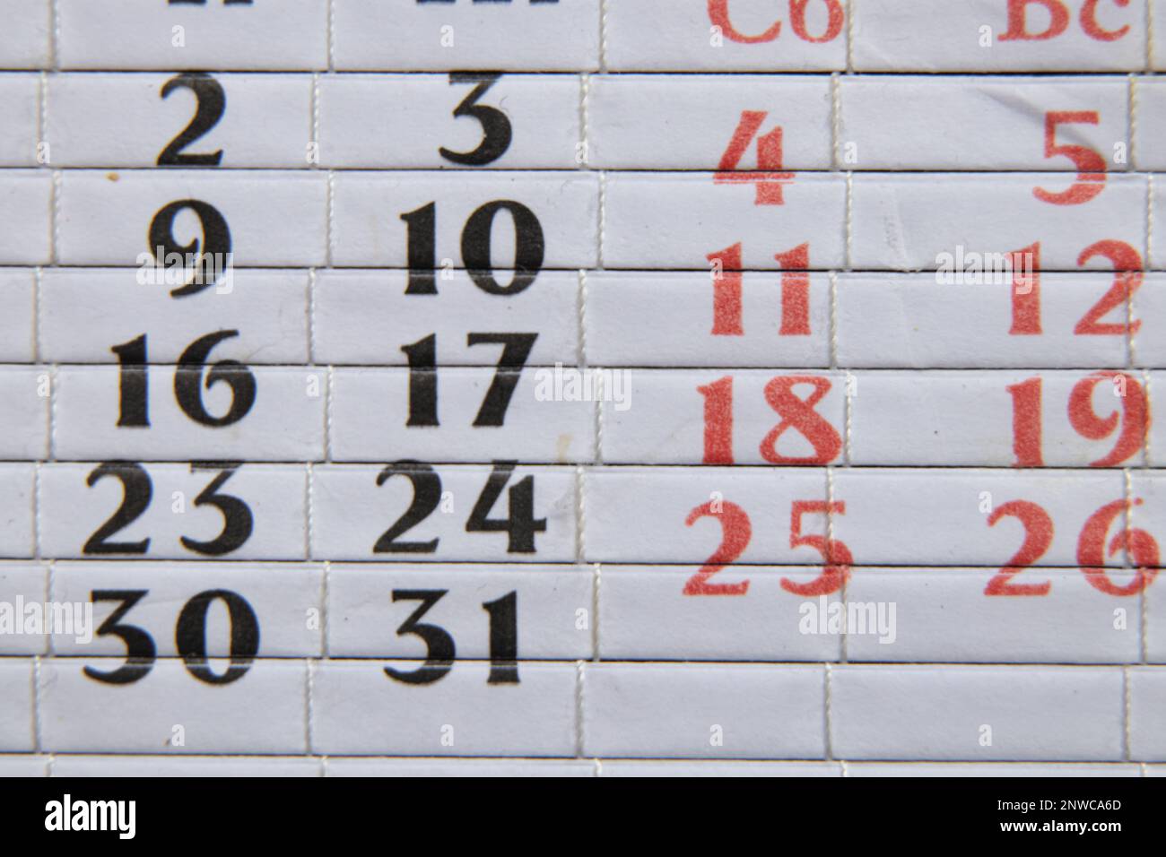 calendar as background macro photo, calendar days as background Stock ...