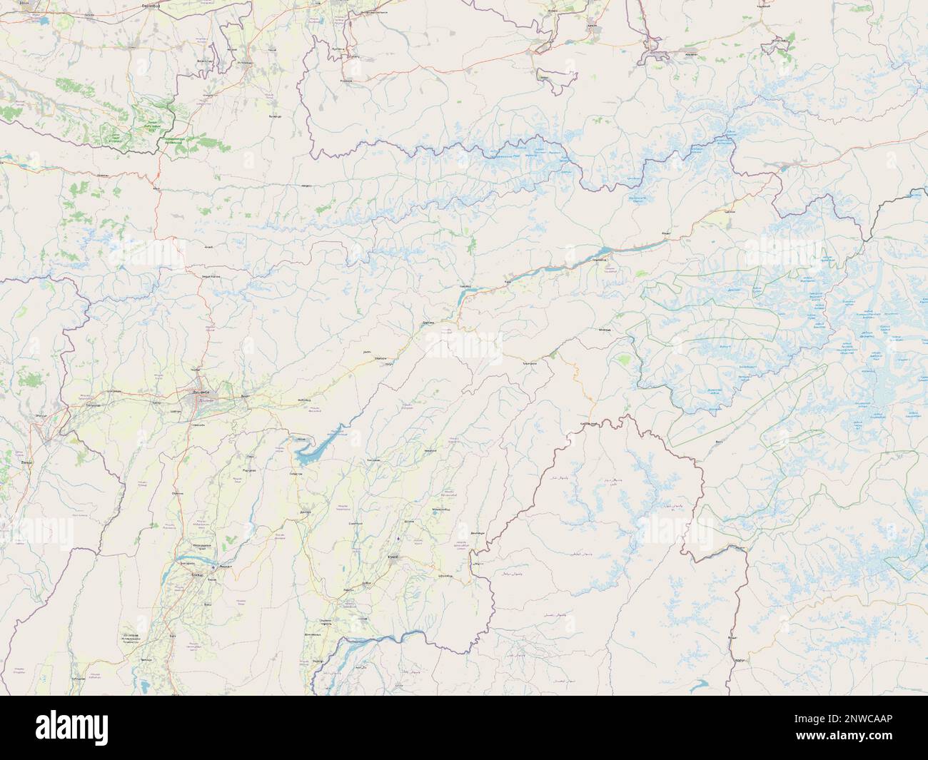 Tadzhikistan Territories, region of Tajikistan. Open Street Map Stock ...