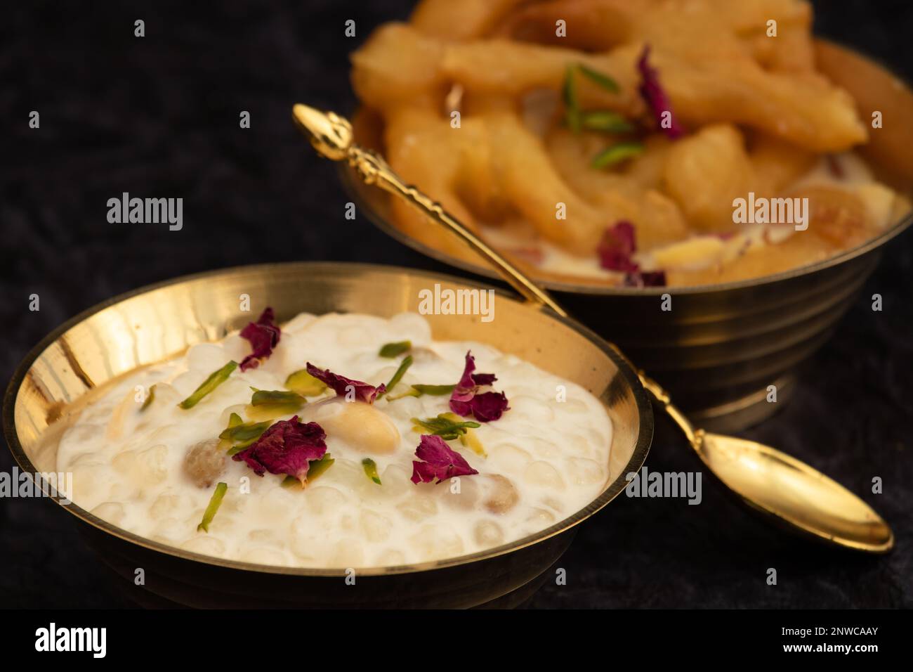 Indian Fasting Food Sabudana Kheer, Sagudana Khir Or Sago Seed Pudding ...