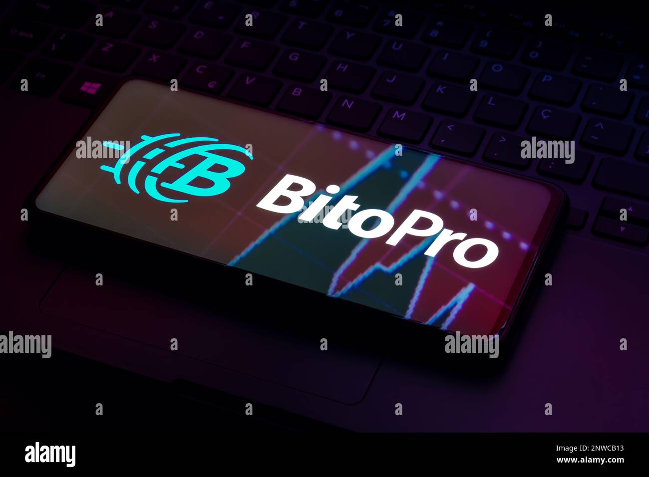 In this photo illustration, the BitoPro logo seen displayed on a smartphone Stock Photo - Alamy