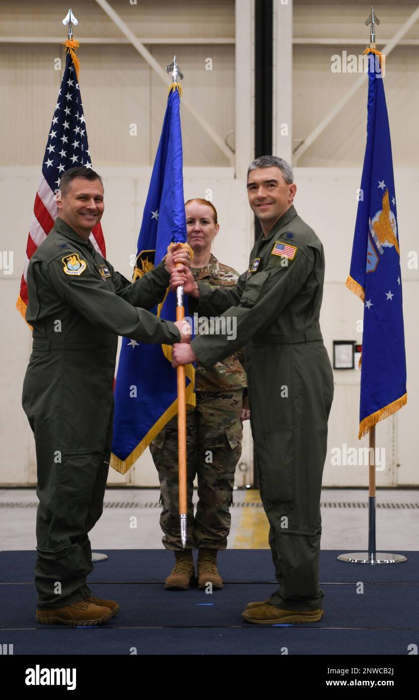 Col. Lee Merkle, 349th Air Mobility Wing commander, and Lt. Col. Kevin ...