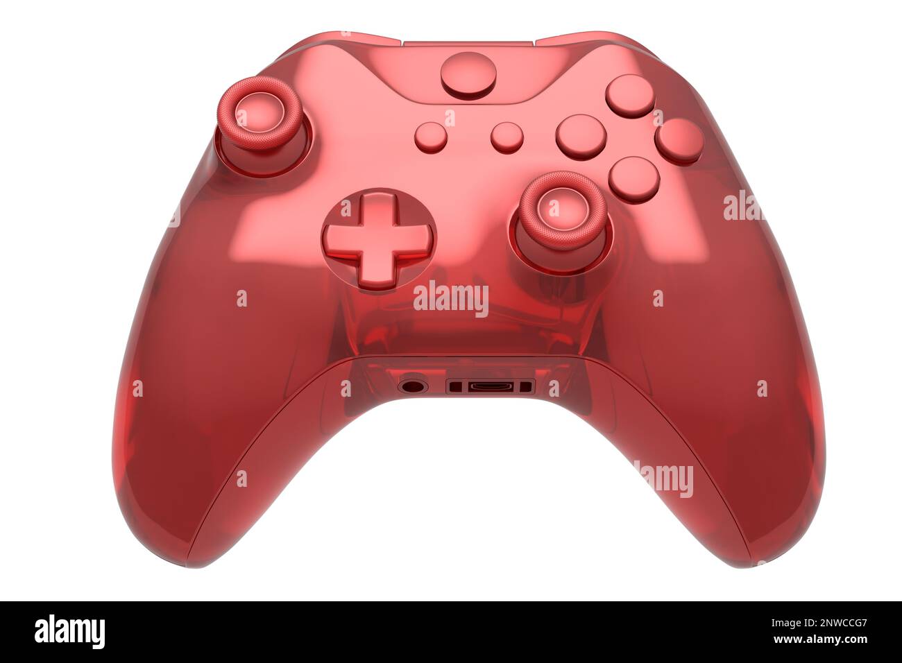 Realistic video game joystick in trendy style glassmorphism or frosted ...