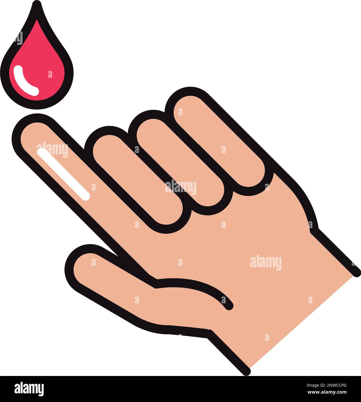 blood drop finger Stock Vector Image & Art - Alamy