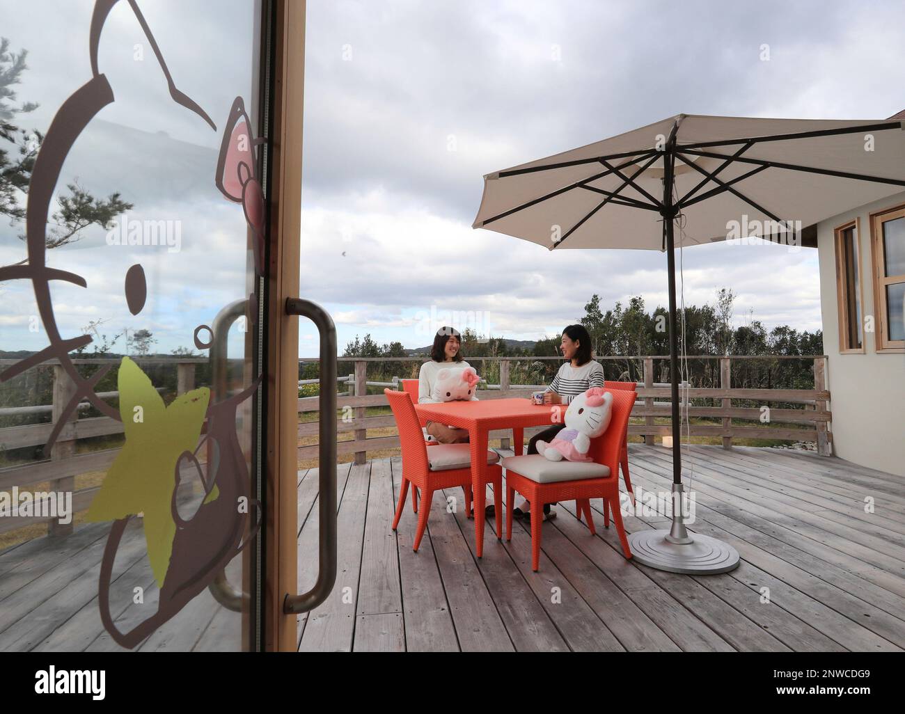 A cottage featuring Hello Kitty is pictured at Grand Chariot ...