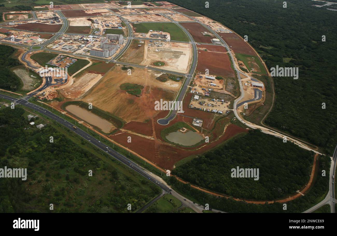 Aerial photo of Marine Corps Base Camp Blaz Main Cantonment ...