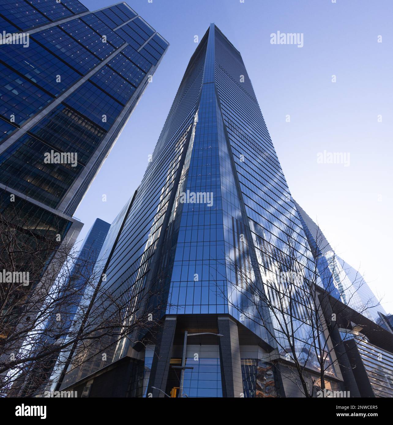 The high rise office buildings at Hudson Yards - skyscrapers in ...