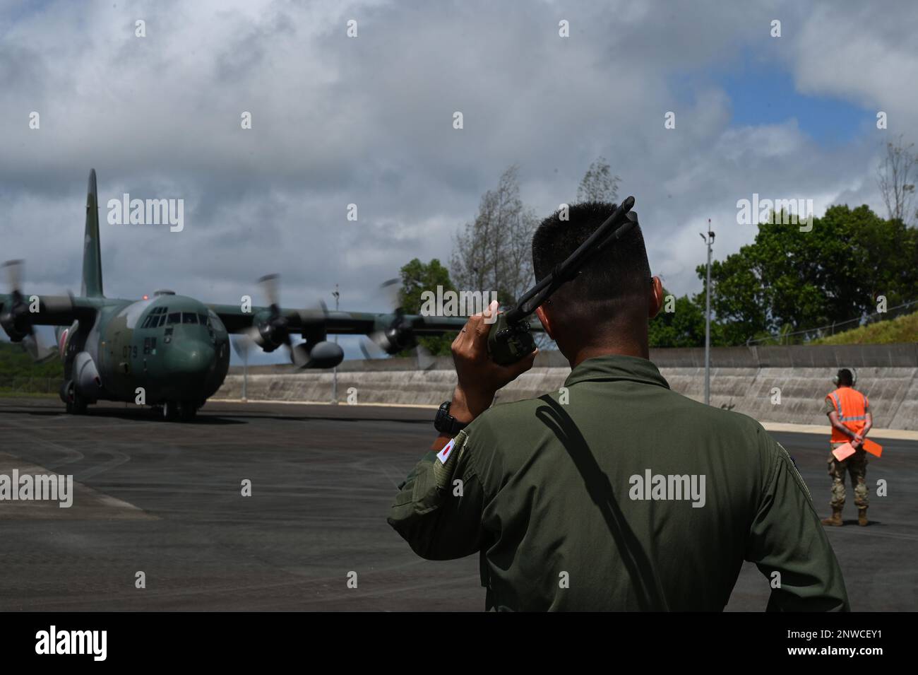 Japan Air-Self Defense Force Major Kenji Yamashita, logistics lead log ...