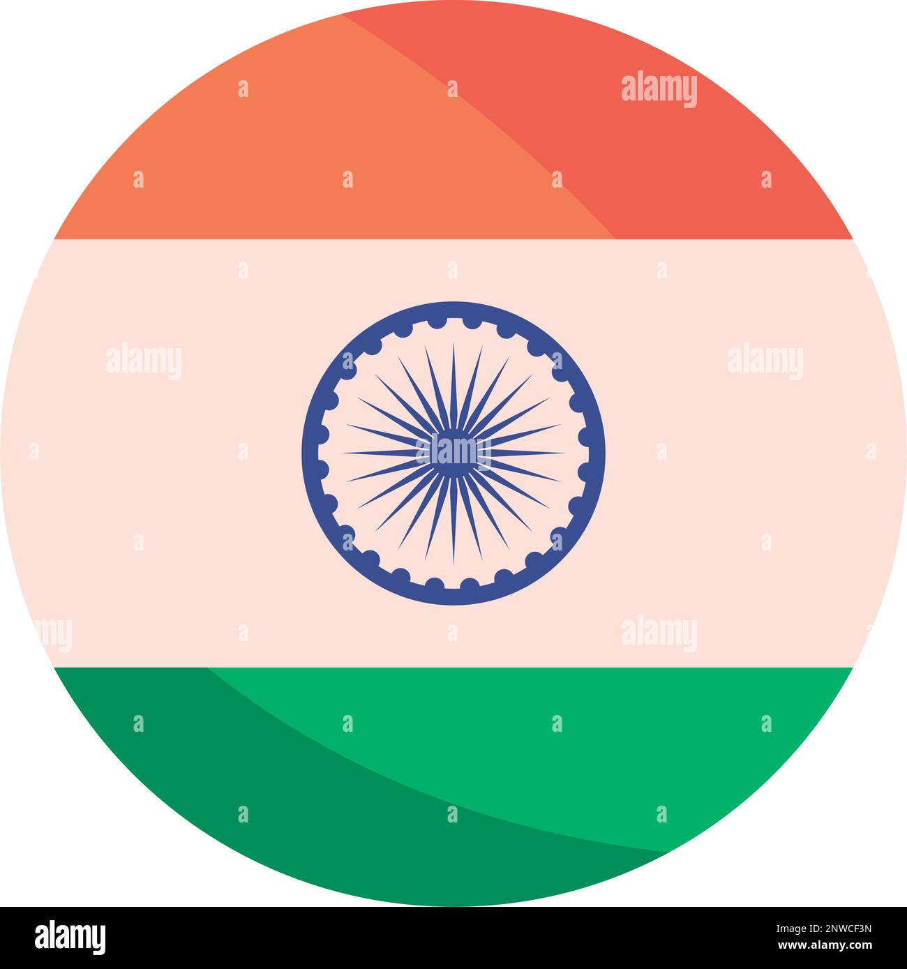 round indian flag Stock Vector Image & Art - Alamy