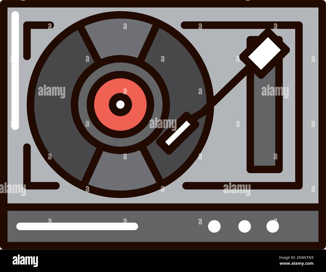 Top view record player Stock Vector Images - Alamy