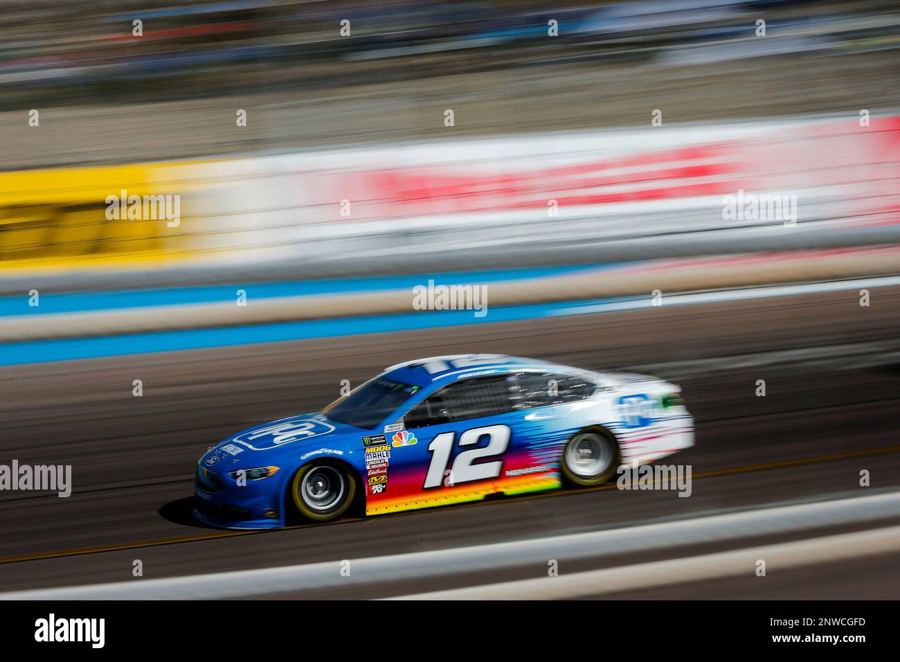 #12: Ryan Blaney, Team Penske, Ford Fusion PPG during the Monster ...