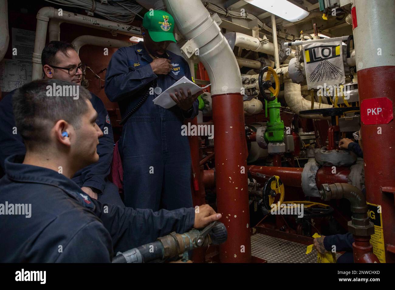 230114-N-EH998-1037 (Jan. 14, 2023) Sailors assigned to the Arleigh ...