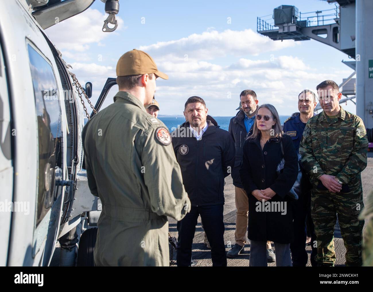 230203-N-FM230-1213 PIRAEUS, Greece (Feb. 3, 2023) Lt. Ben Hopper, a ...