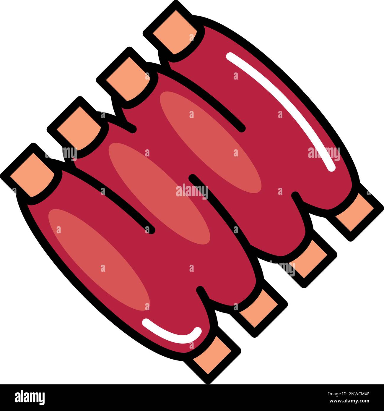 grill ribs pork icon Stock Vector Image & Art - Alamy