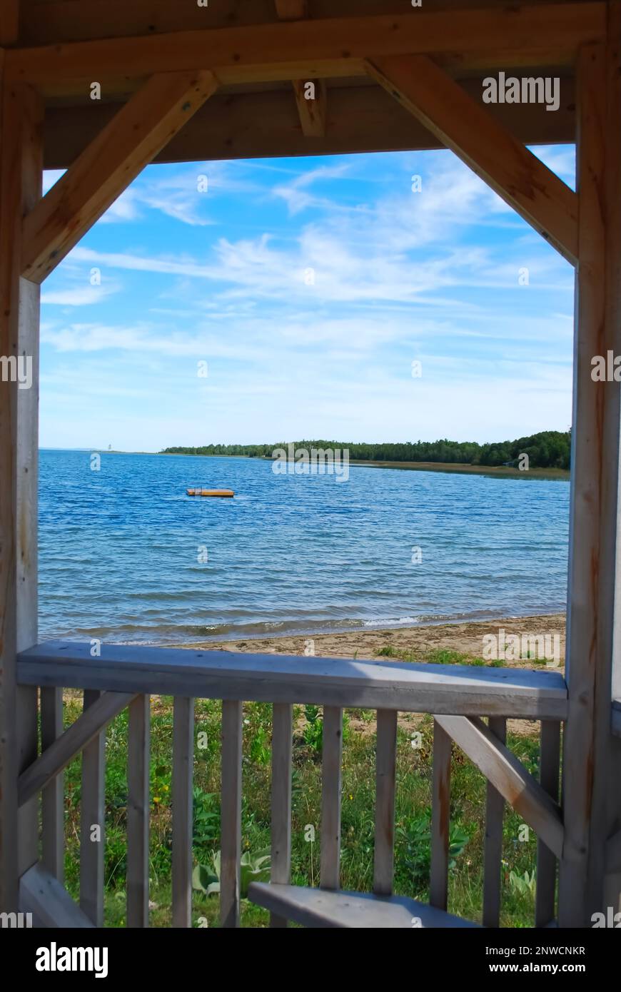 View of the inland lake in Manitoulin, the largest fresh water island ...
